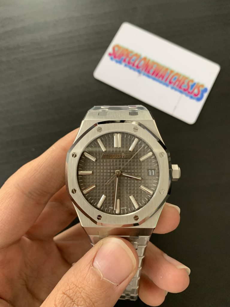 Super Fake AP Royal Oak Grey Dial 50th Anniversary For Sale