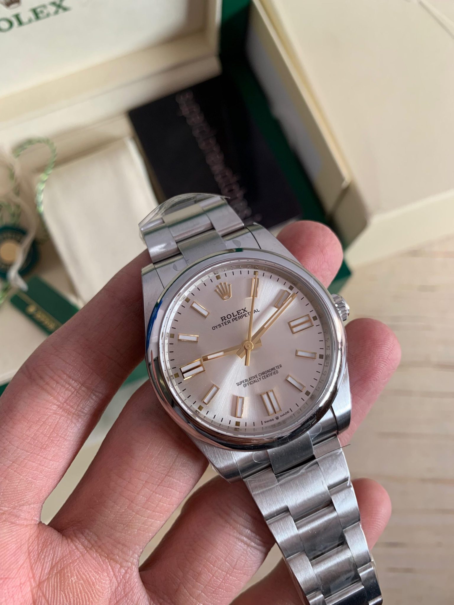 Rolex Oyster Perpetual 41 Silver Dial: 904L SS 3230 Movement