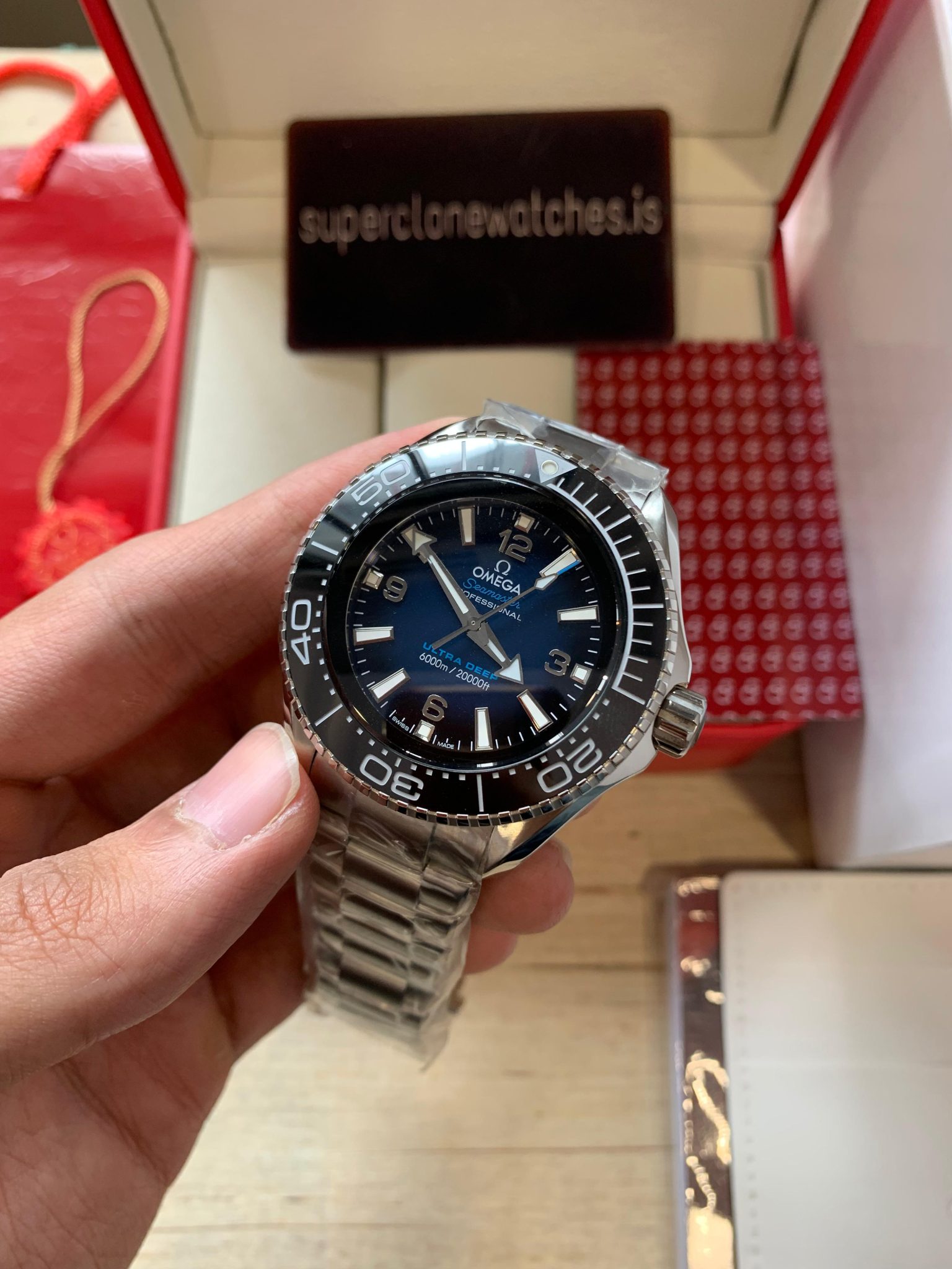 Omega Seamaster Planet Ocean Ultra Deep Blue Super Clone