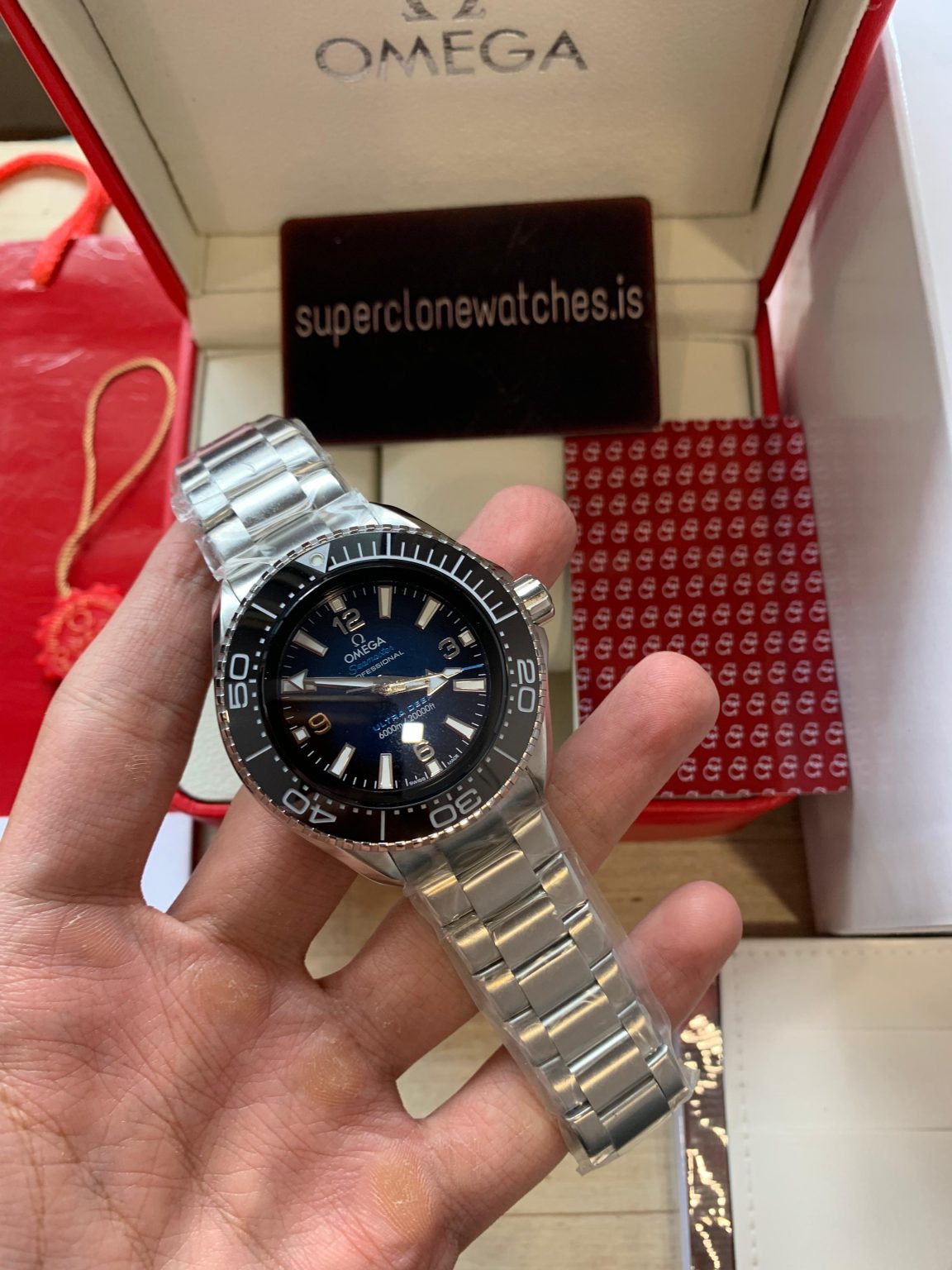 Omega Seamaster Planet Ocean Ultra Deep Blue Super Clone